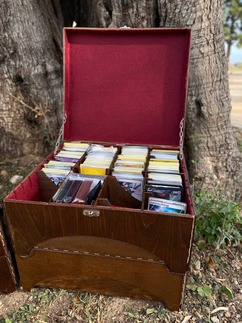 TCG & Board Game Wooden Storage Box - Etsy