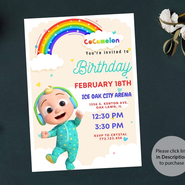 Cocomelon Invitation - Etsy