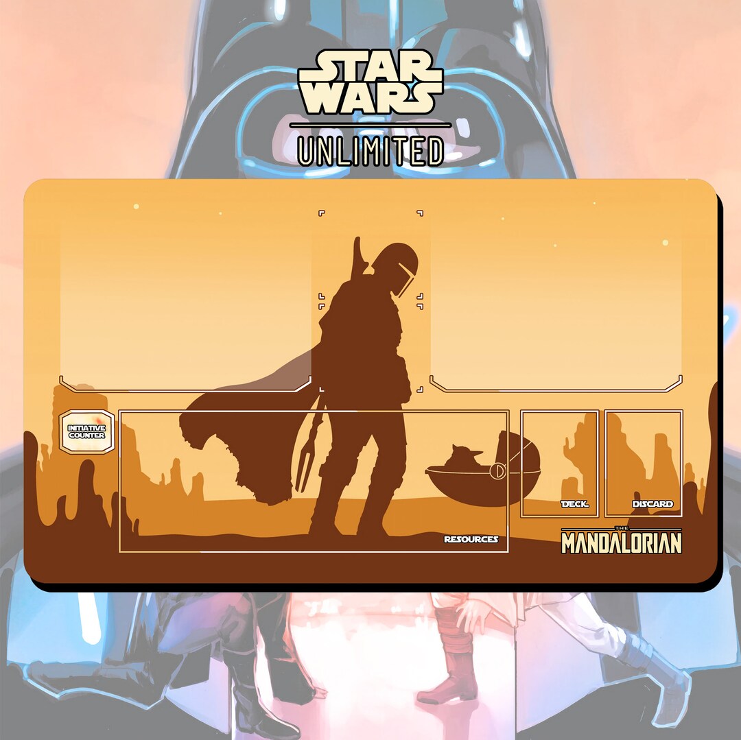 Playmat TCG Star Wars: Unlimited Shadow of Mandalorian - 24" X 14 ...