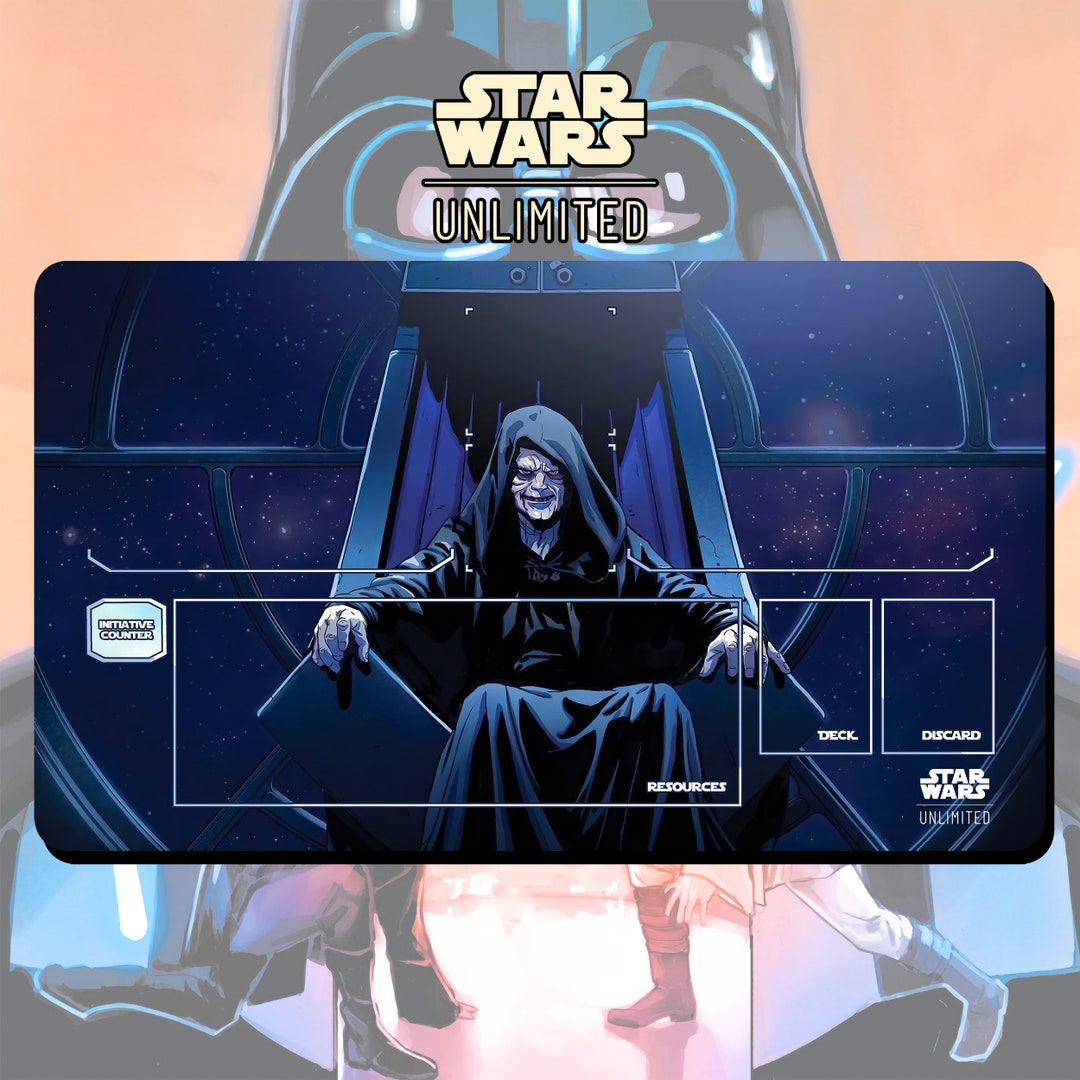 Playmat TCG Star Wars: Unlimited Palpatine - 24" X 14" Inches (600 X ...