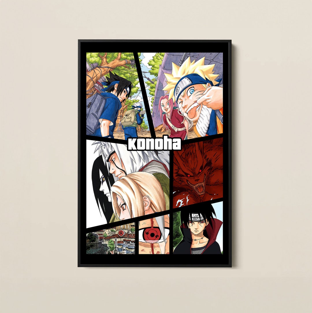 Canvas Poster Naruto Konoha naruto, Sasuke, Sakura, Kakashi, Itachi ...