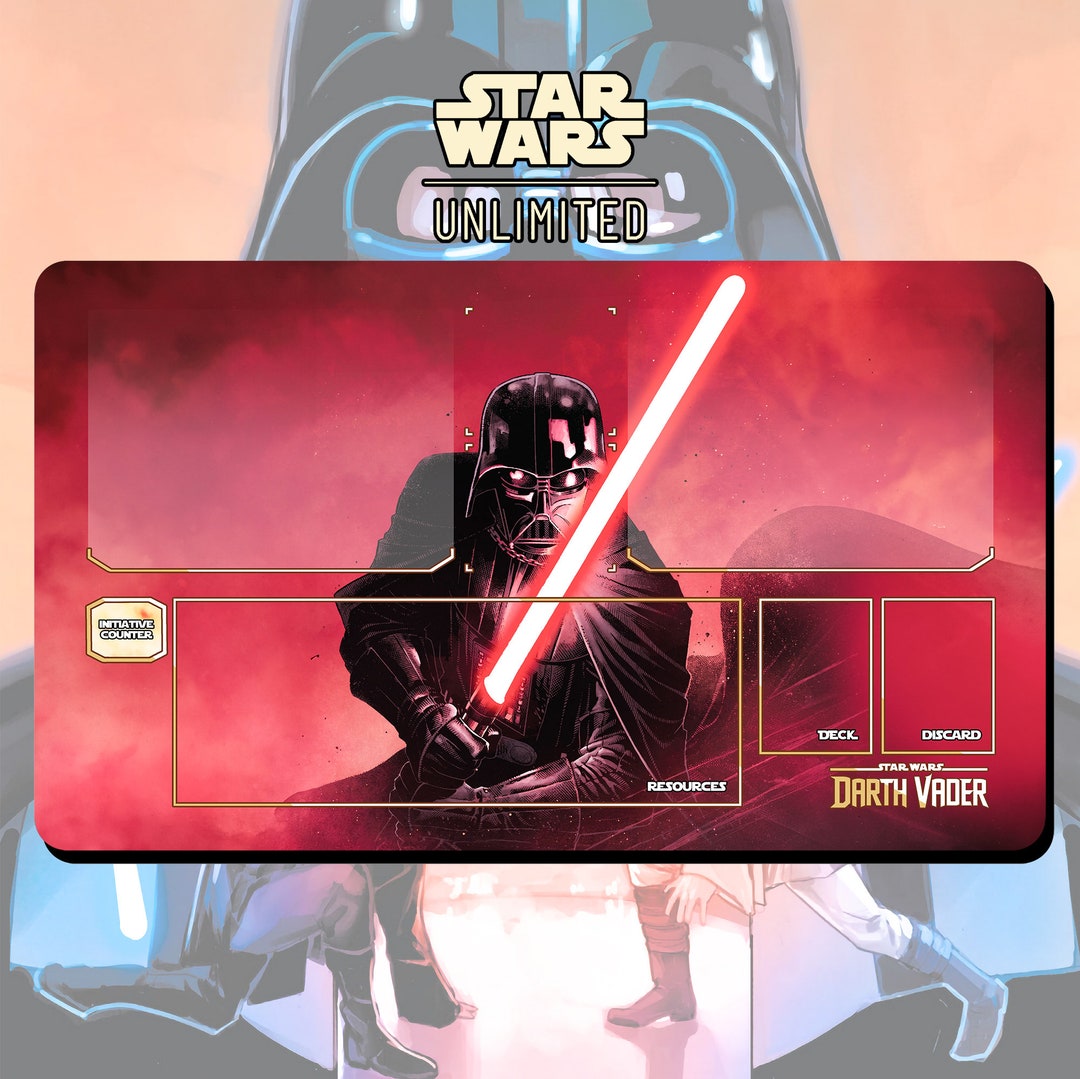 Playmat TCG Star Wars: Unlimited Darth Vader - 24" X 14" Inches (600 X ...