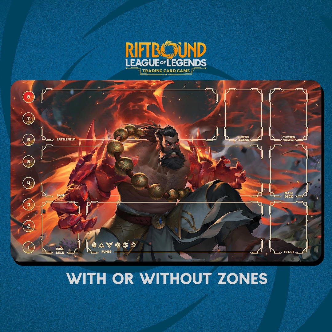 Udyr Unleashed Phoenix Stance Playmat Stitched Edges - Riftbound ...