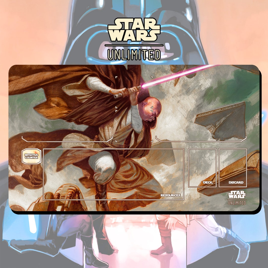 Playmat TCG Star Wars: Unlimited - Mace Windu - 24" X 14" Inches (600 X ...
