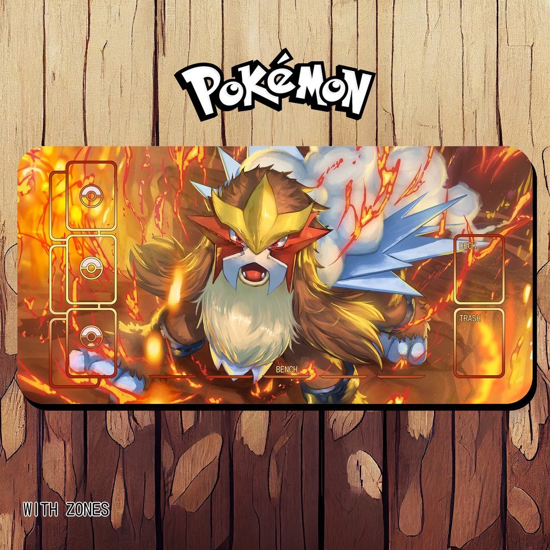 Desk Mat / Playmat PKM Gen2 Legendary Dog, TCG Playmat / Card Mat - Etsy