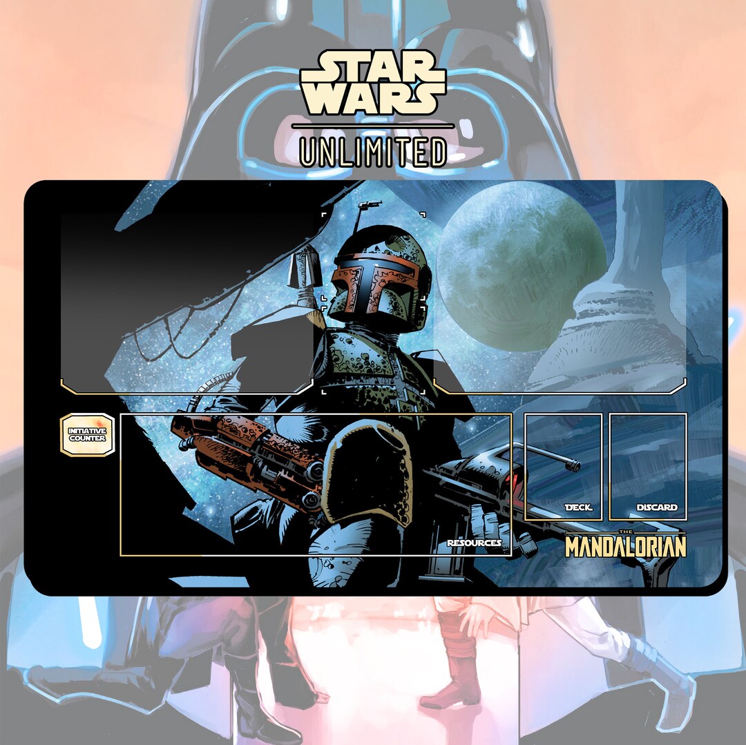 Playmat TCG Star Wars: Unlimited Boba Fett - 24" X 14" Inches (600 X ...