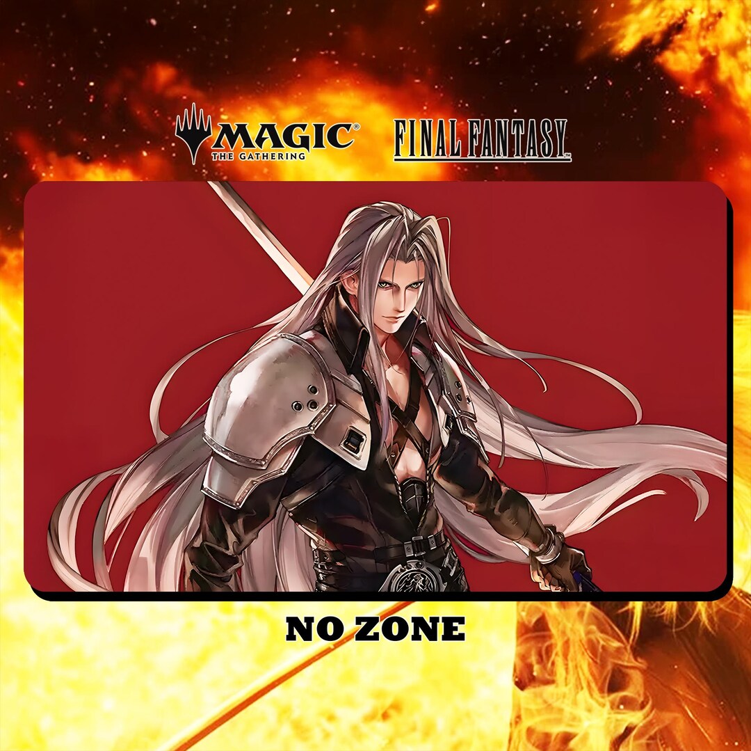 Sephiroth Playmat/ Deskmat - MTG Final Fantasy - 24" X 14" Inches (600 ...