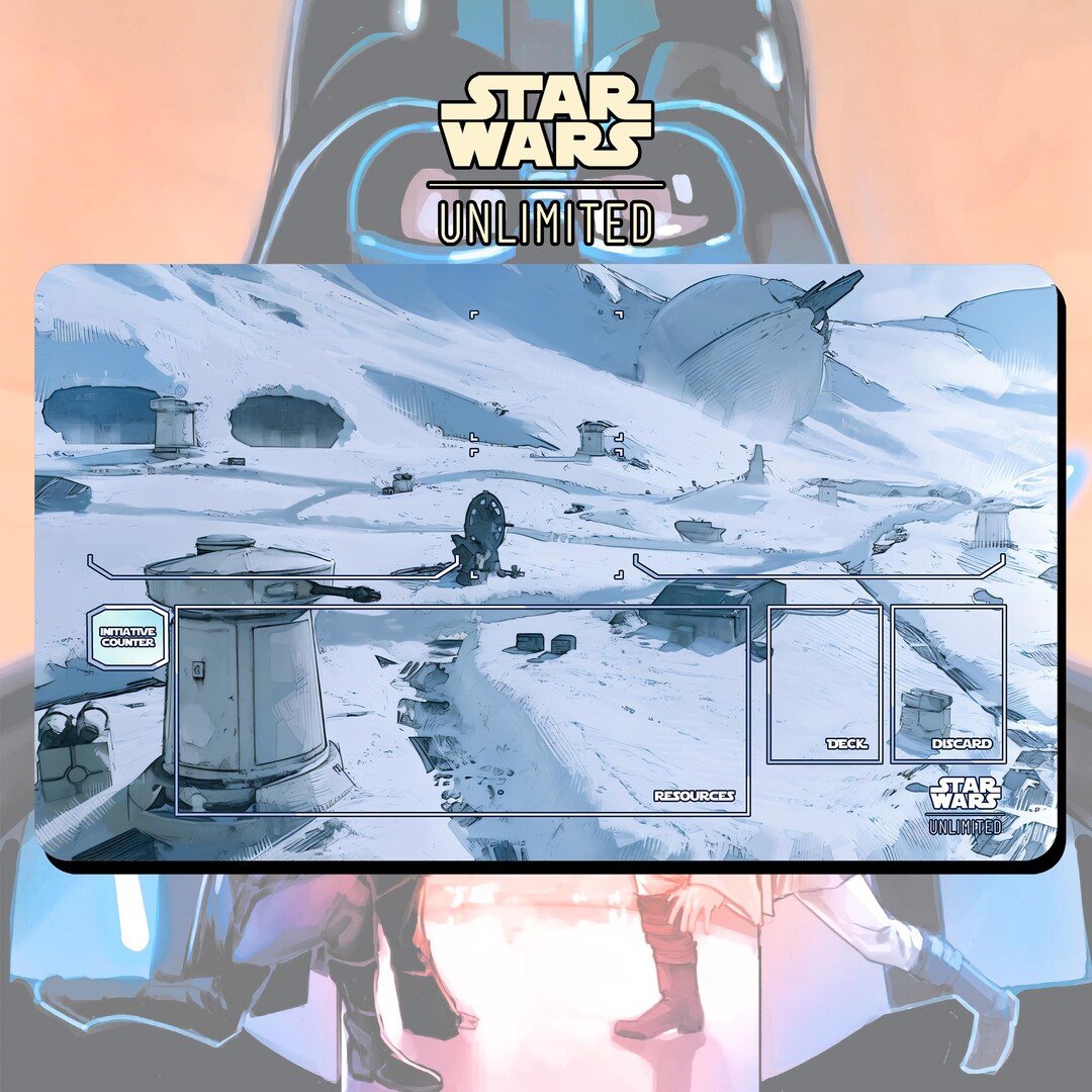 Playmat TCG Star Wars: Unlimited Echo Base- 24" X 14" Inches (600 X 350 ...