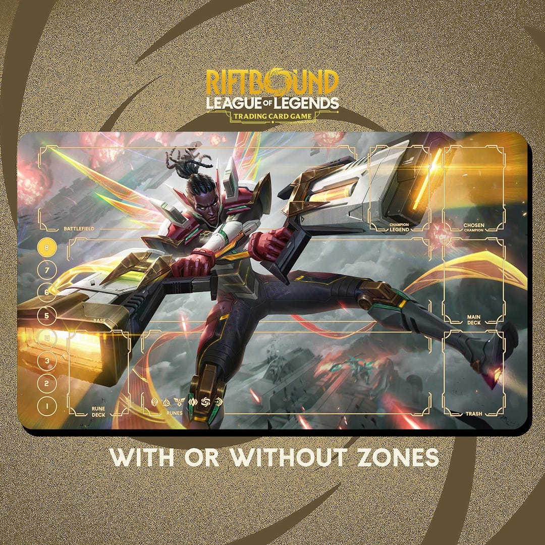 Lucian Strike Paladin Playmat Stitched Edges - Riftbound Trading Card ...