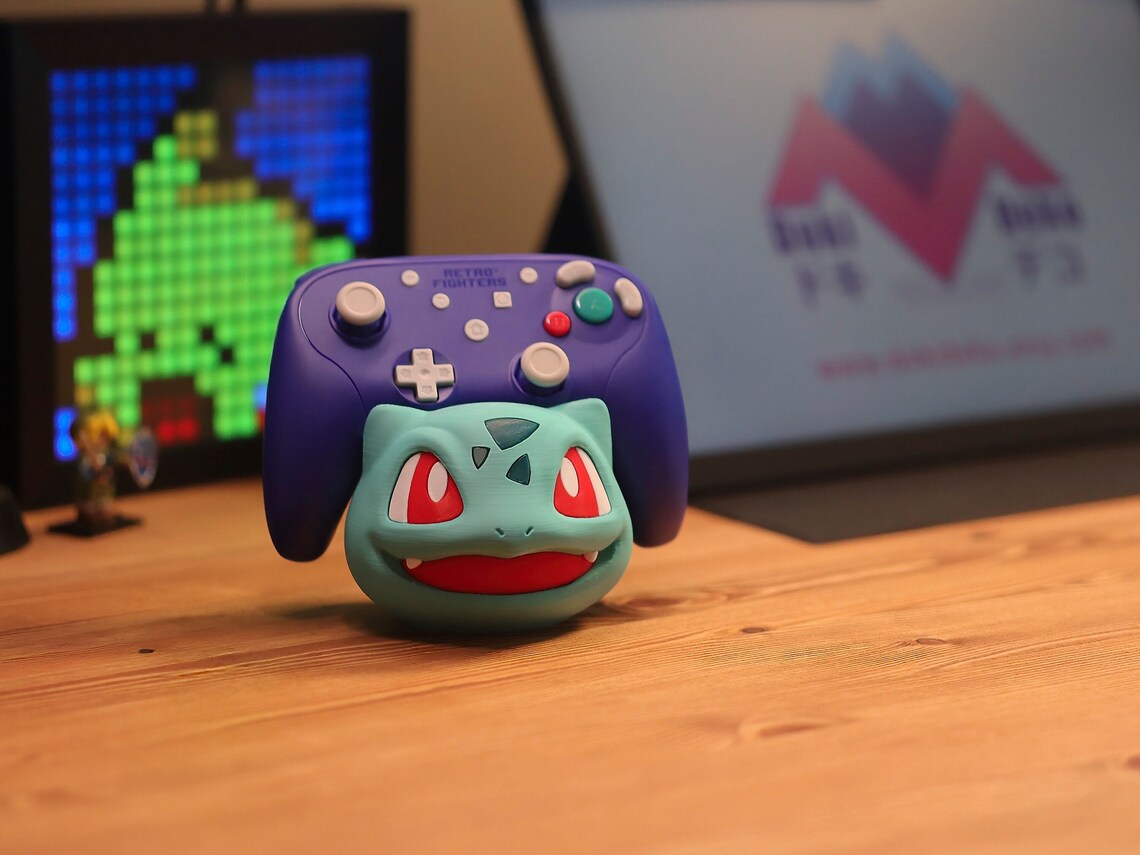 Bulbasaur Popular Anime Controller Stand / Gamepad Holder 3D Printed ...