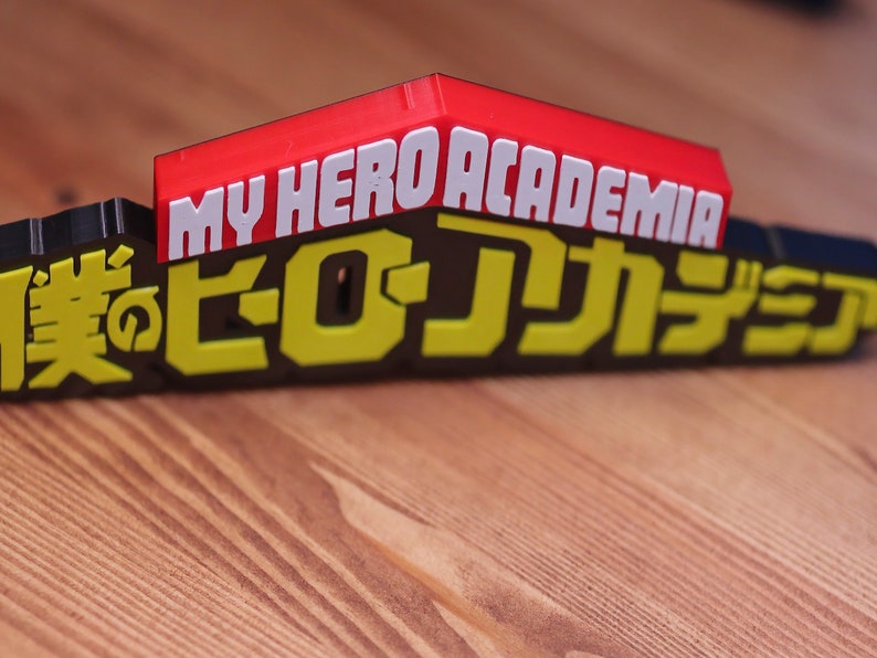 My Hero Academia/boku No Hero Academia Unofficial 3D Printed Logo Sign ...