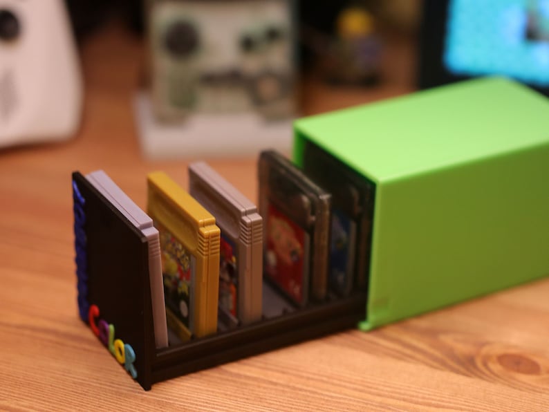 Game Boy Color Cartridge Storage Box Holds 10 Games, Compact Game Case ...