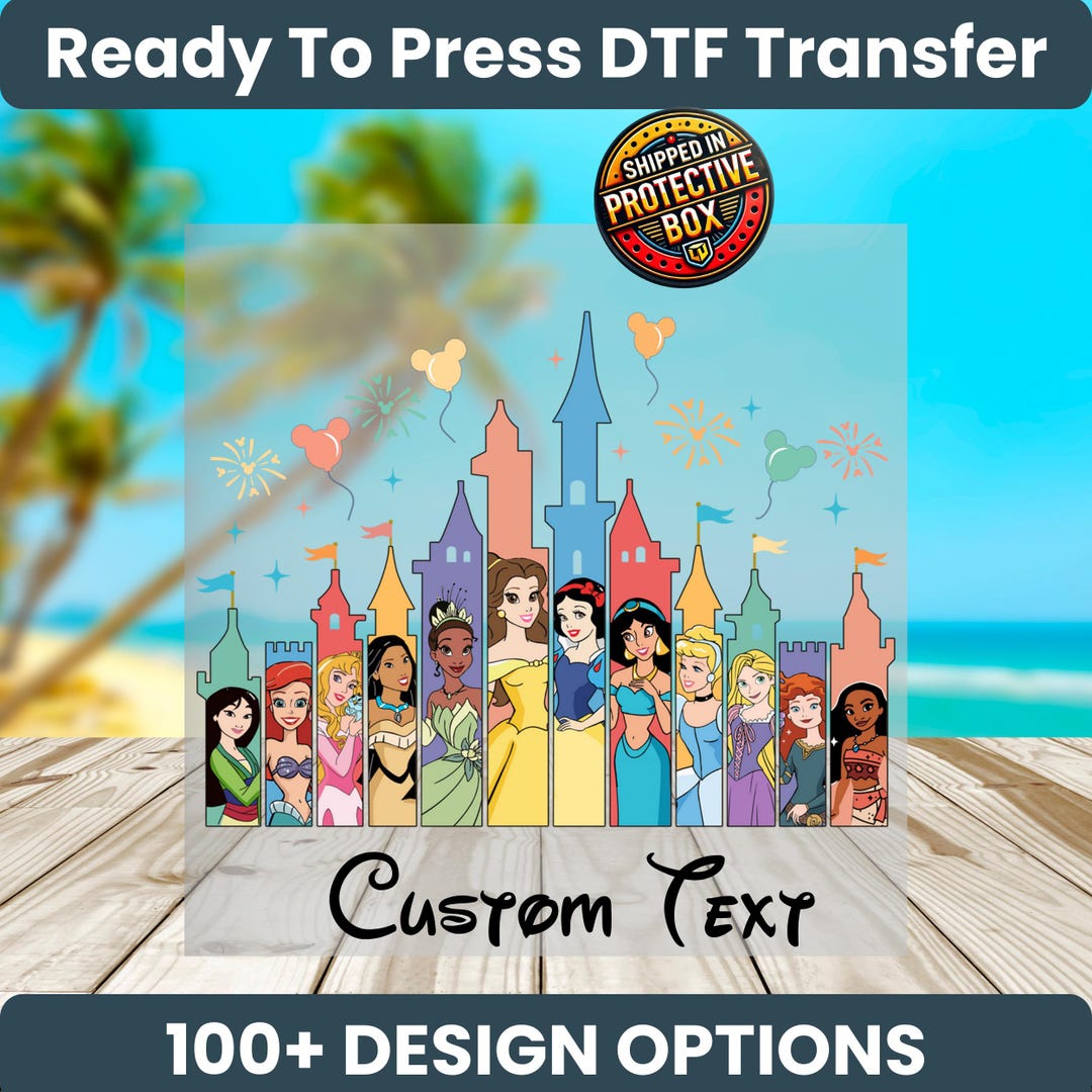Disney Princess Castle DTF Transfer, Disney Family Trip DTF, Disney ...