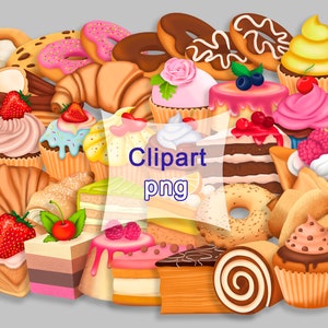 Dessert and Baked Goods - Mega Bundle - Large Set of Cliparts - Digital ...