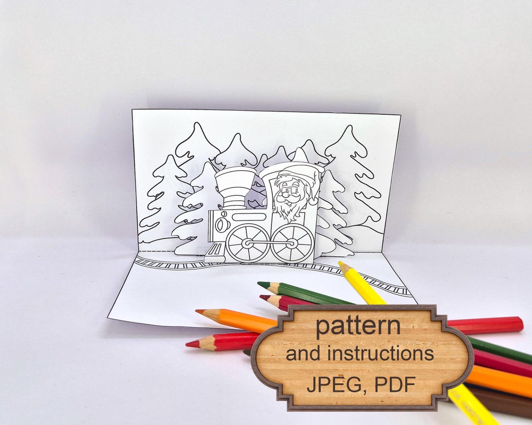 Pop up Card for Kids Crafts - Merry Christmas - Instant Download ...