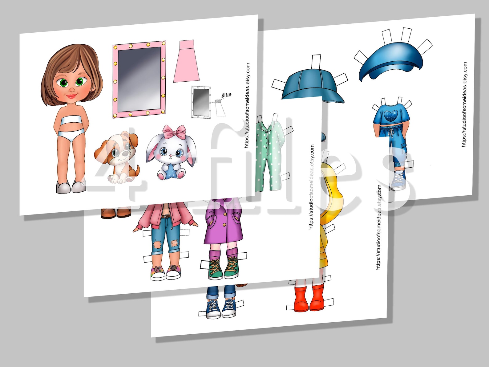 Printable Paper Doll | Batty Girl | Craft Kit | Modern Paper Doll ...