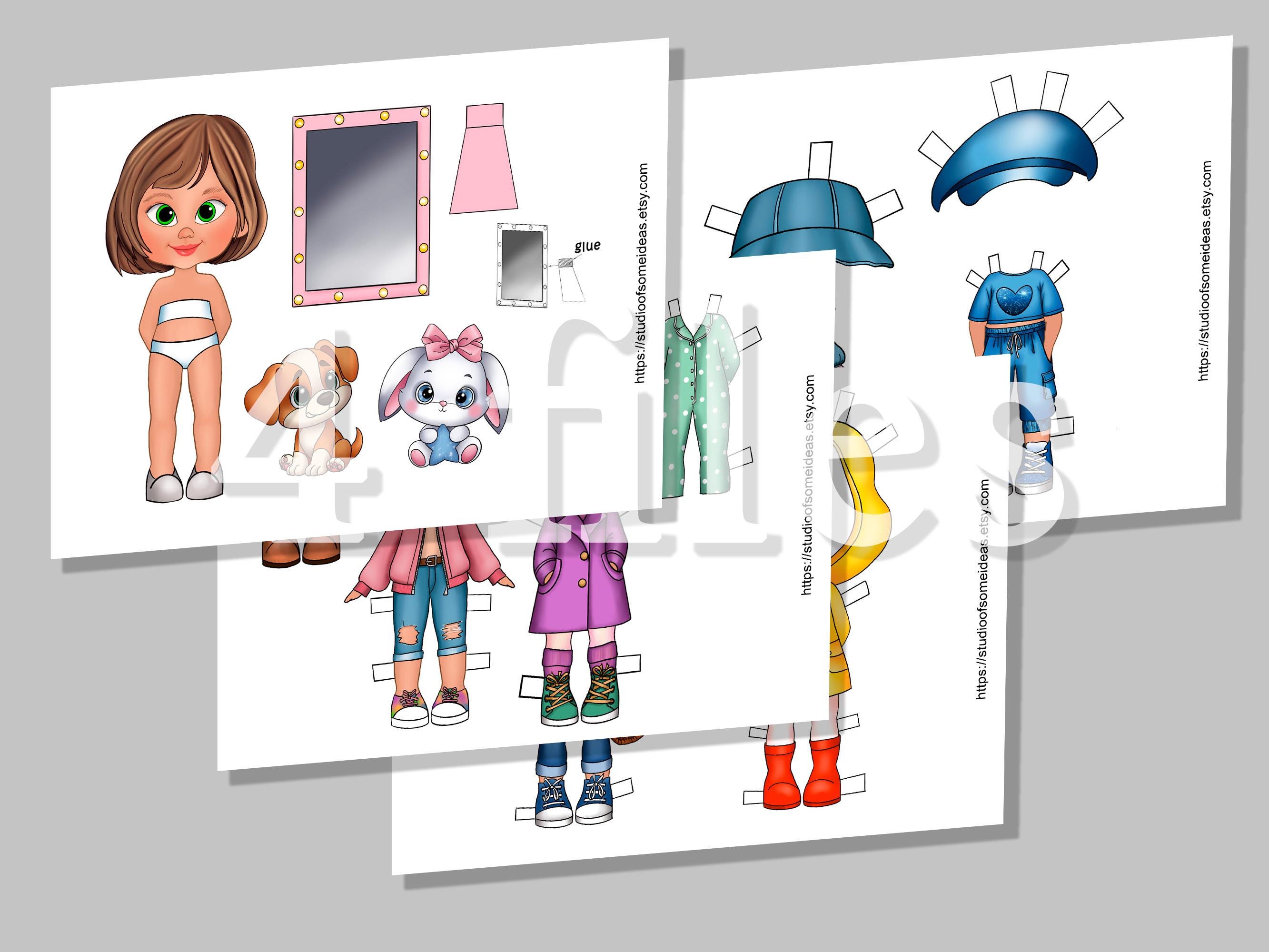 Printable Paper Doll | Batty Girl | Craft Kit | Modern Paper Doll ...