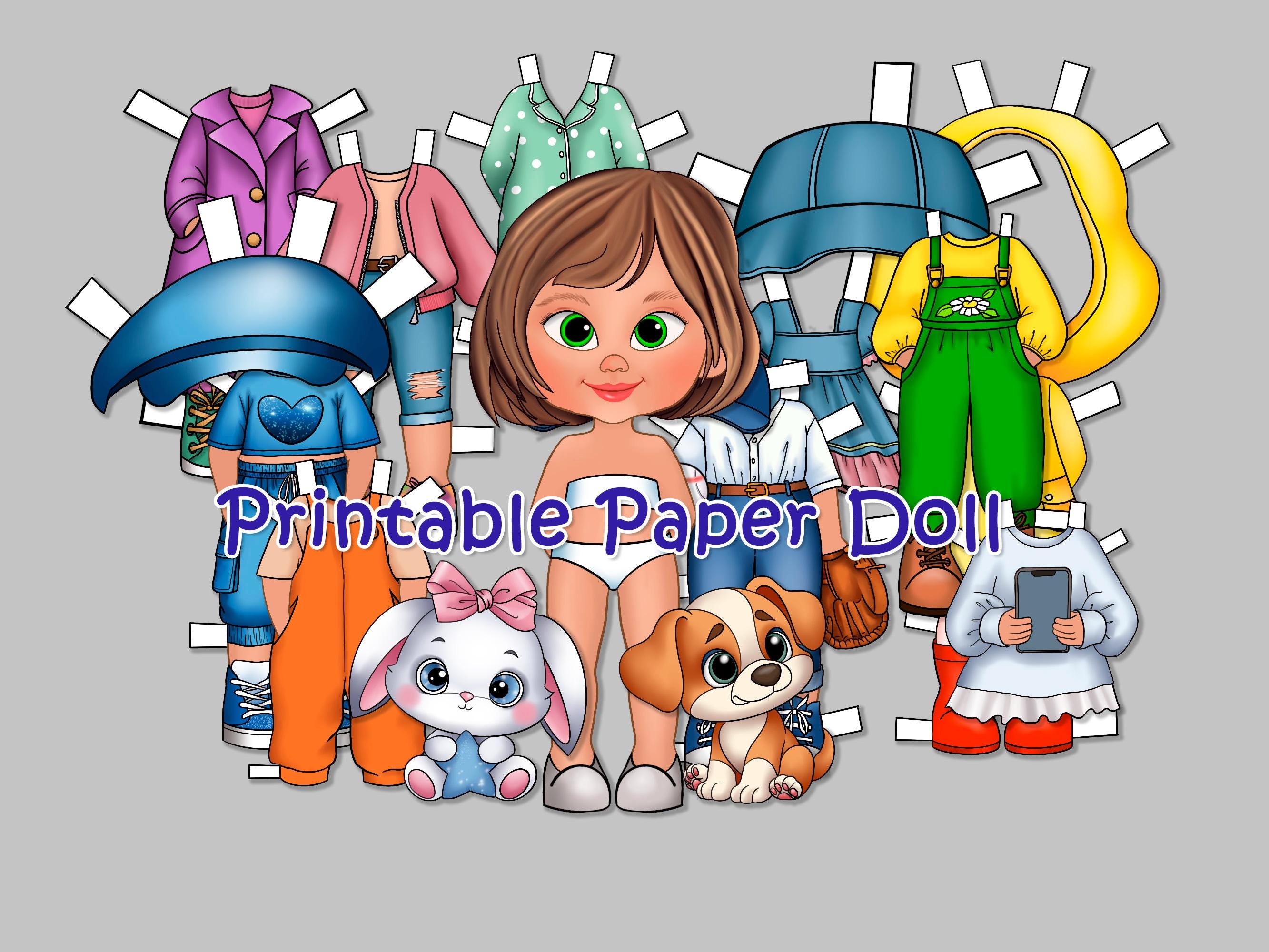 Printable Paper Doll | Batty Girl | Craft Kit | Modern Paper Doll ...