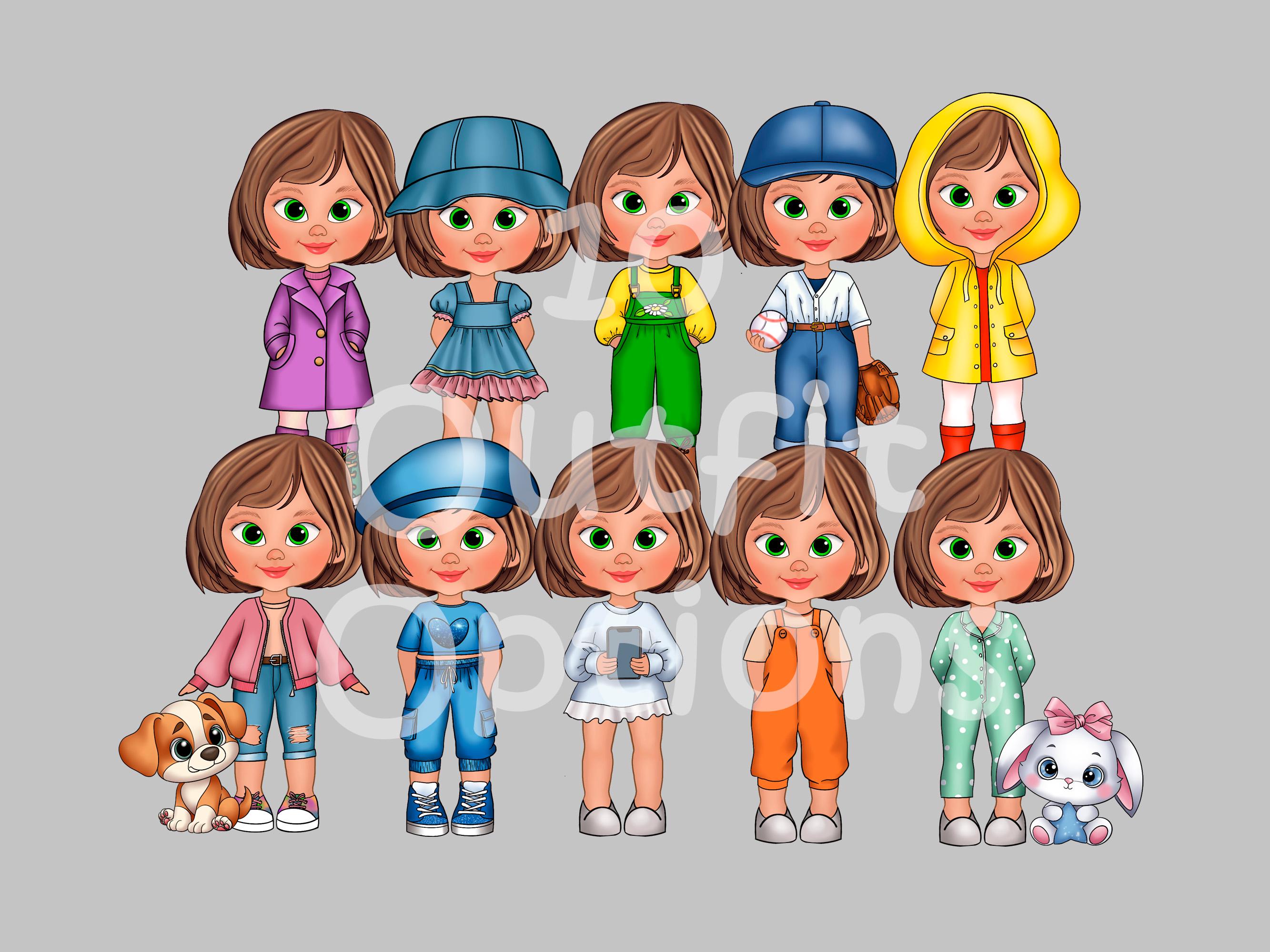 Printable Paper Doll | Batty Girl | Craft Kit | Modern Paper Doll ...