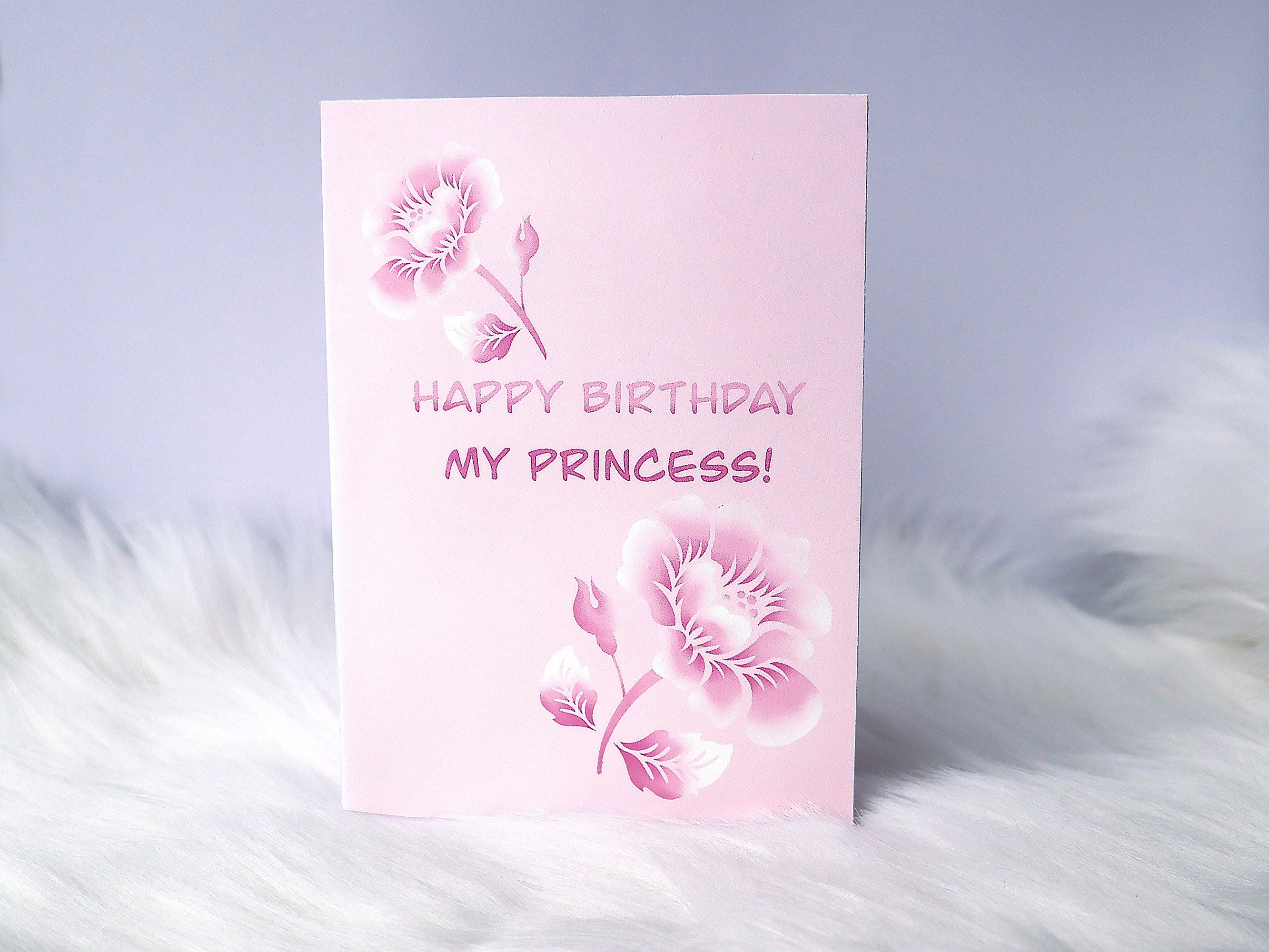 Happy Birthday - Pop-up Card - Princess Greetings - Instant Download ...