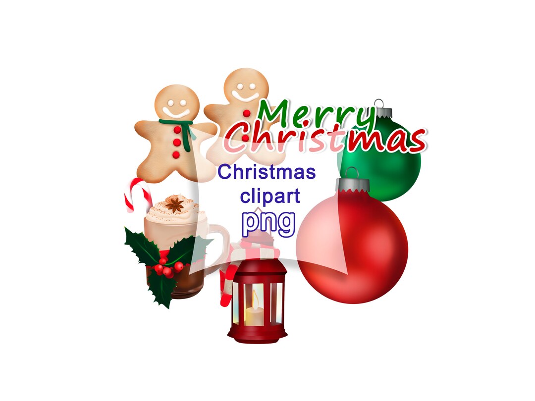 Christmas Decor Set Christmas Clipart Set Price Digital - Etsy