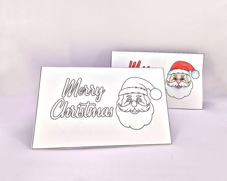 Christmas Pop up Card for Kids – Santa Train Coloring Craft (PDF/JPEG ...