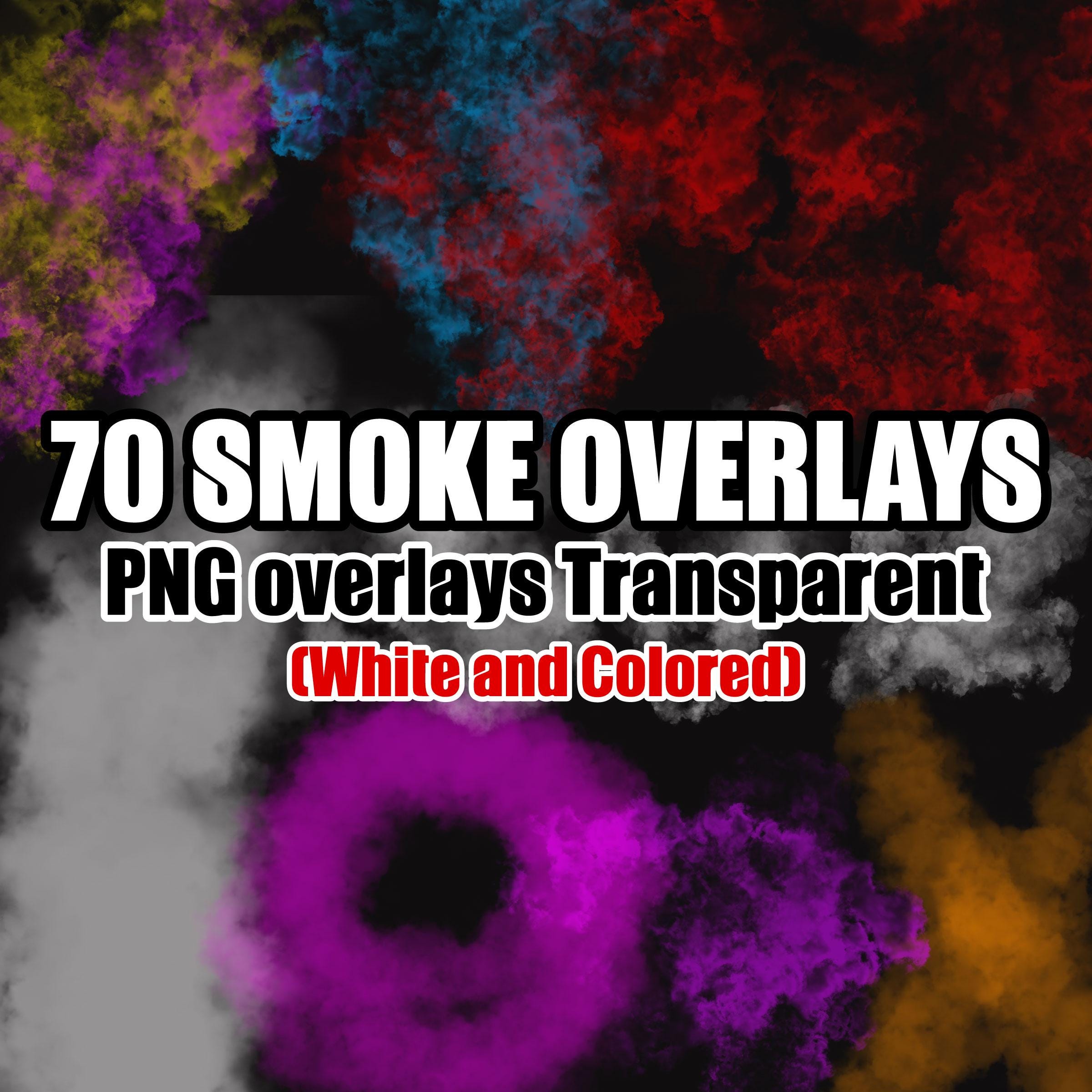 70 Smoke Overlays Bundle , High-res 300 DPI Transparent Pngs, Smoke ...