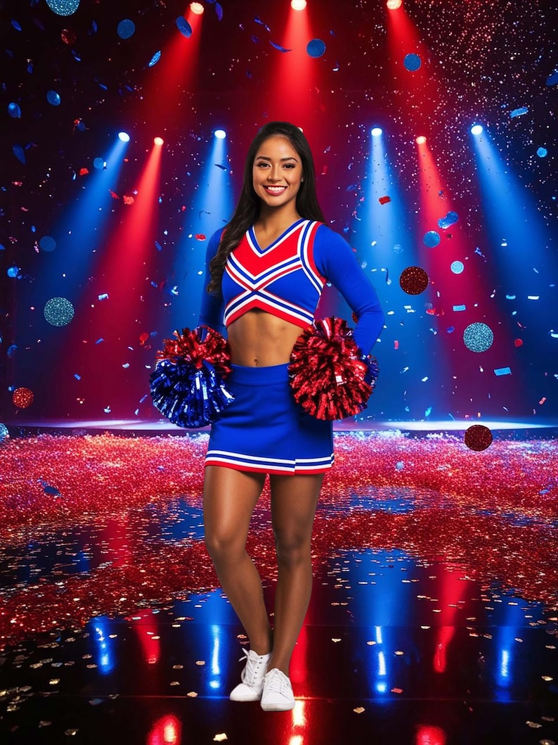 50+ Cheerleader Backdrops, Color Confetti Backdrops, Cheerleading ...