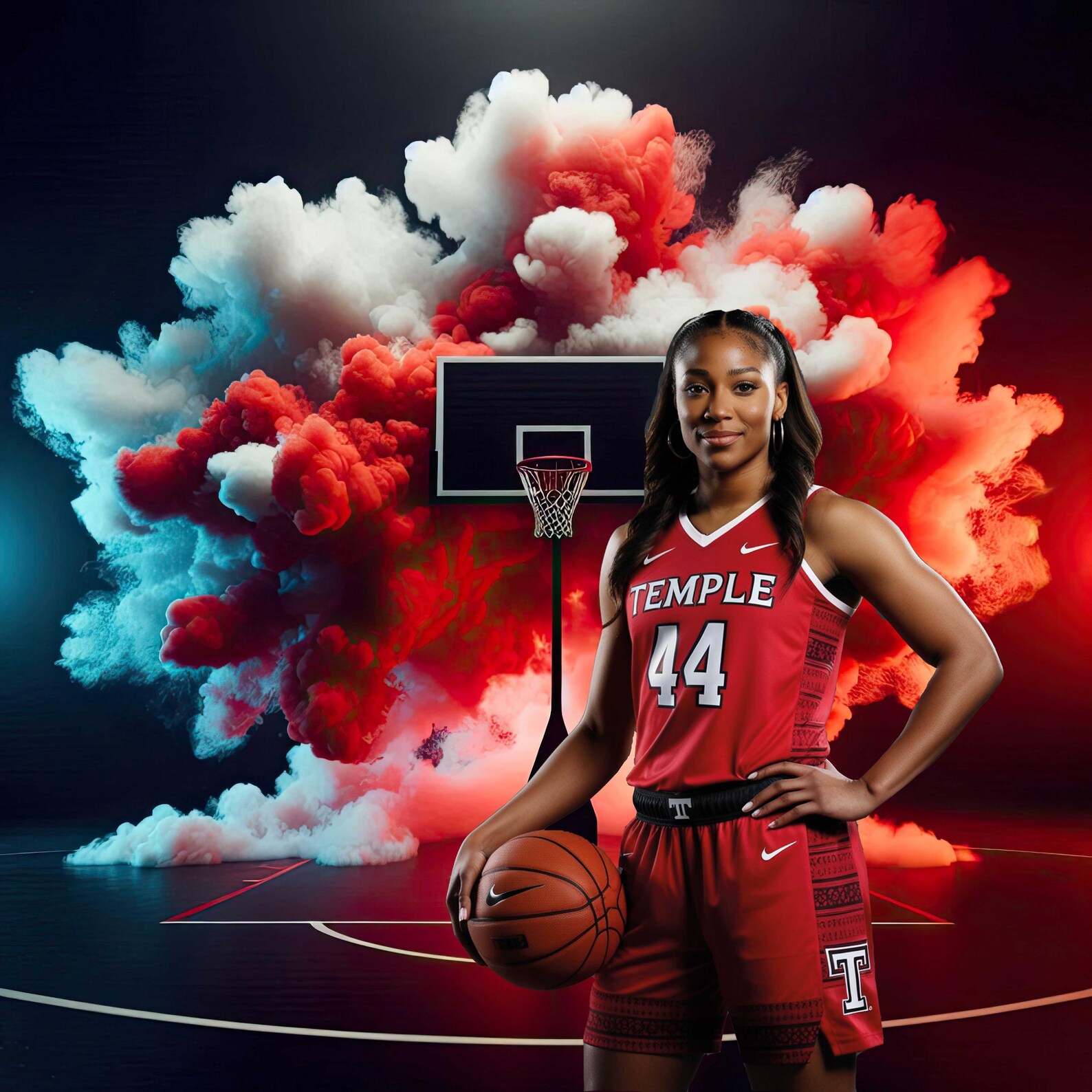 60+ Basketball Backdrops Neon Smoke, Backgrounds for Sports and Senior ...