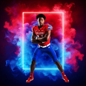 55+neon Frame Sporty Backdrop, Backgrounds for Sports and Portraits and ...