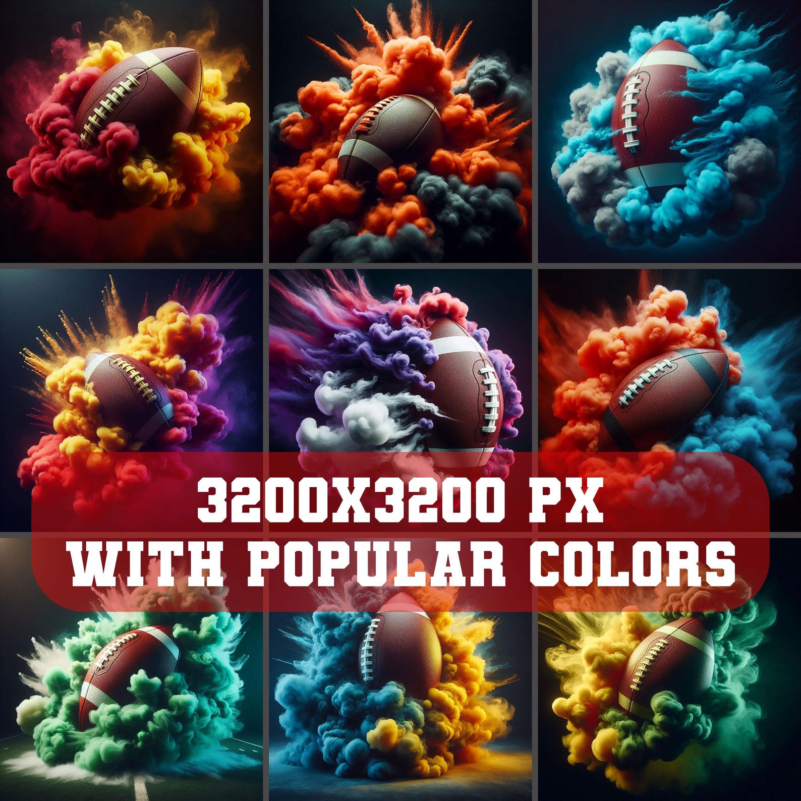 50+ Football Backdrops, Colored Smoke, Backgrounds for Football and ...