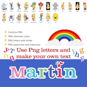 Canticos PNG Bundle, +21 PNG File + Canticos PNG Alphanet , Kiki ,ricky ...