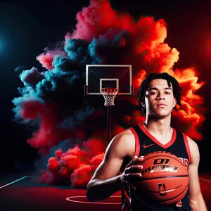 60+ Basketball Backdrops Neon Smoke, Backgrounds for Sports and Senior ...