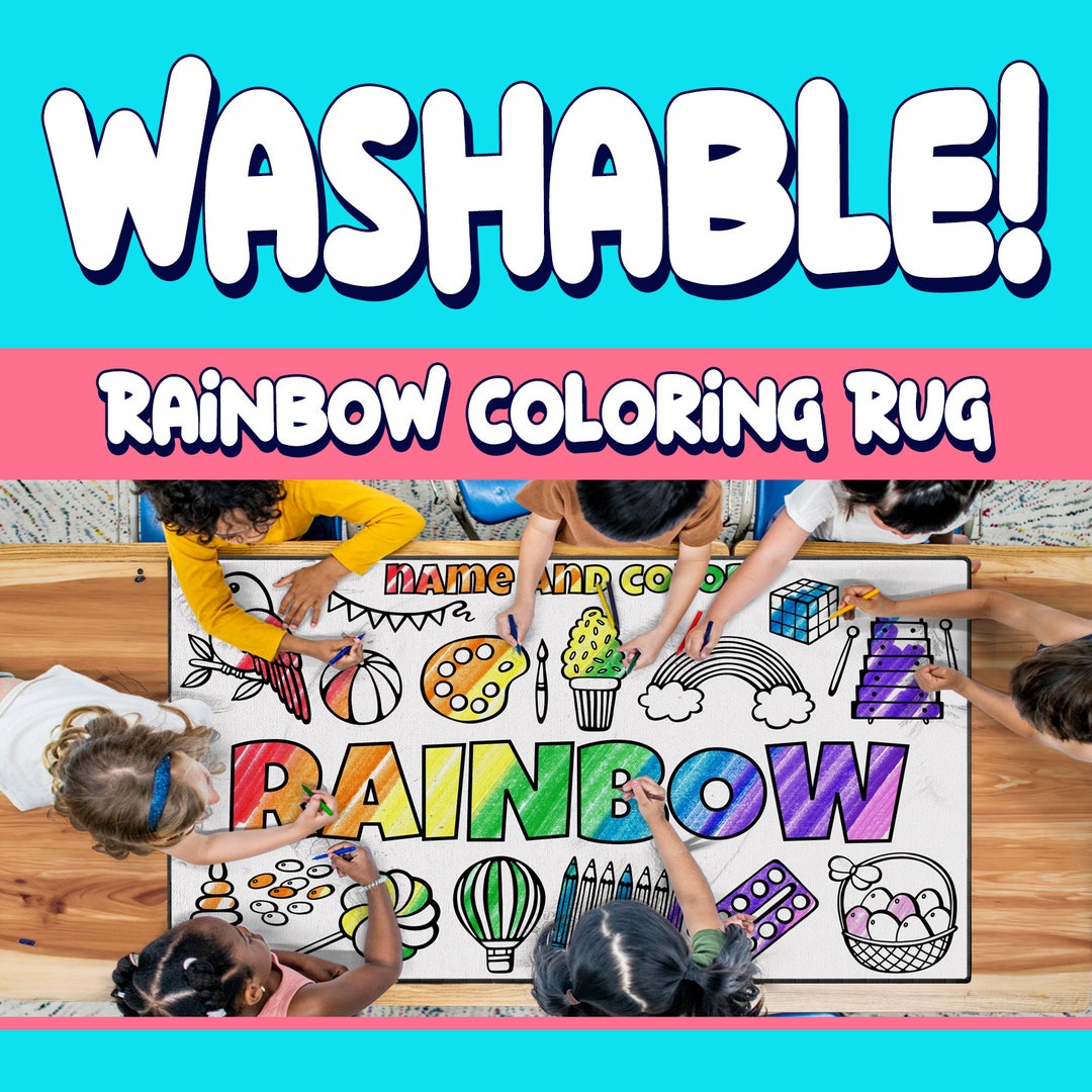 Educational Toys Coloring Learning Mat Washable Rug Markers Set ...