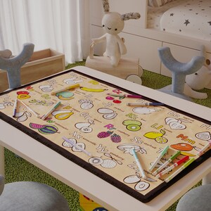 Educational Toys Coloring Learning Mat Washable Rug Markers Set ...