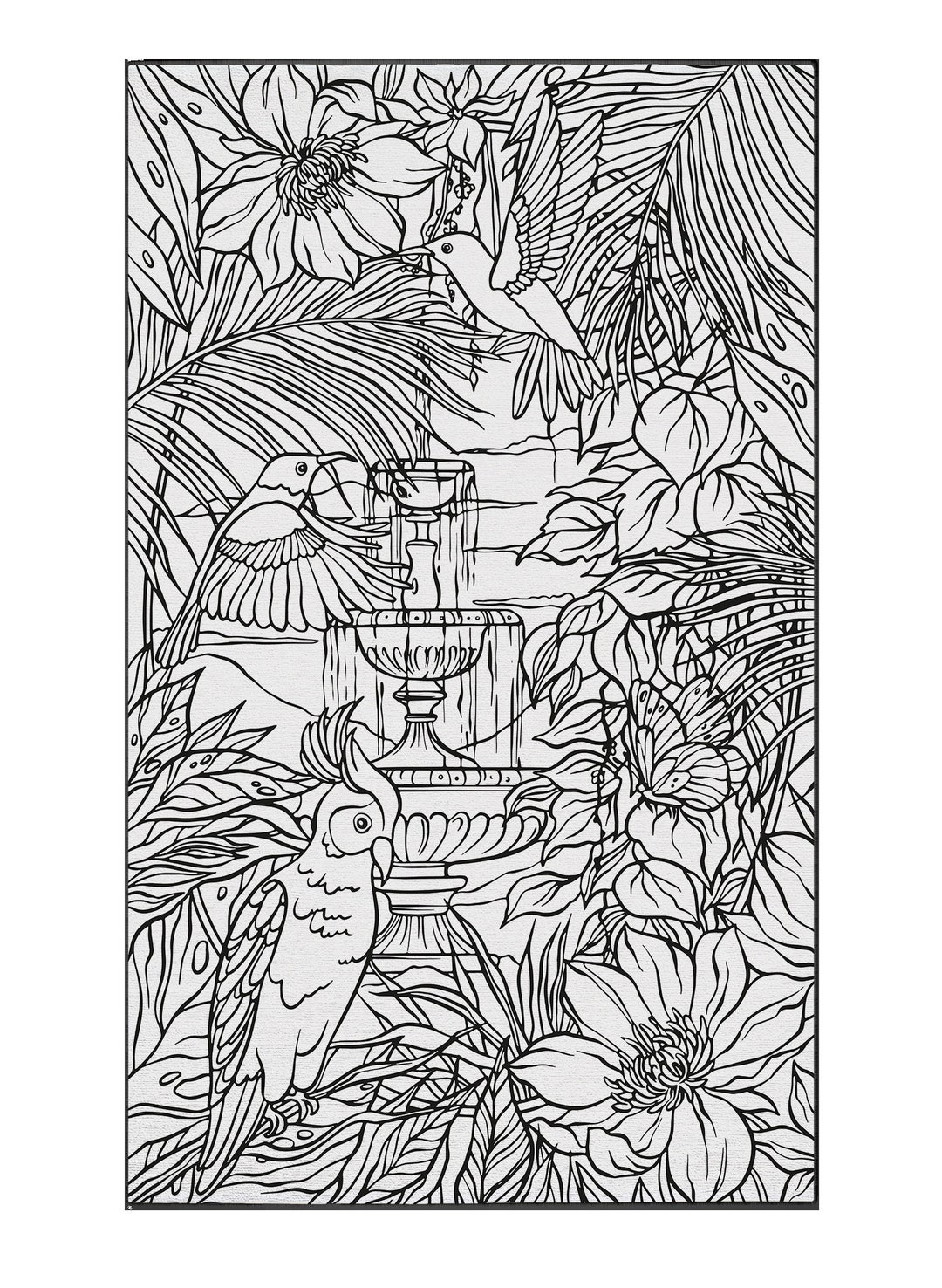 Kid Boy's Gift Idea: Animal Safari Coloring Book Rug With Washable ...