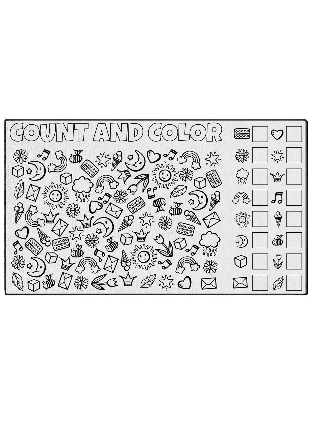 Fun Educational Interactive Count & Color Fun Shapes Coloring Rug ...