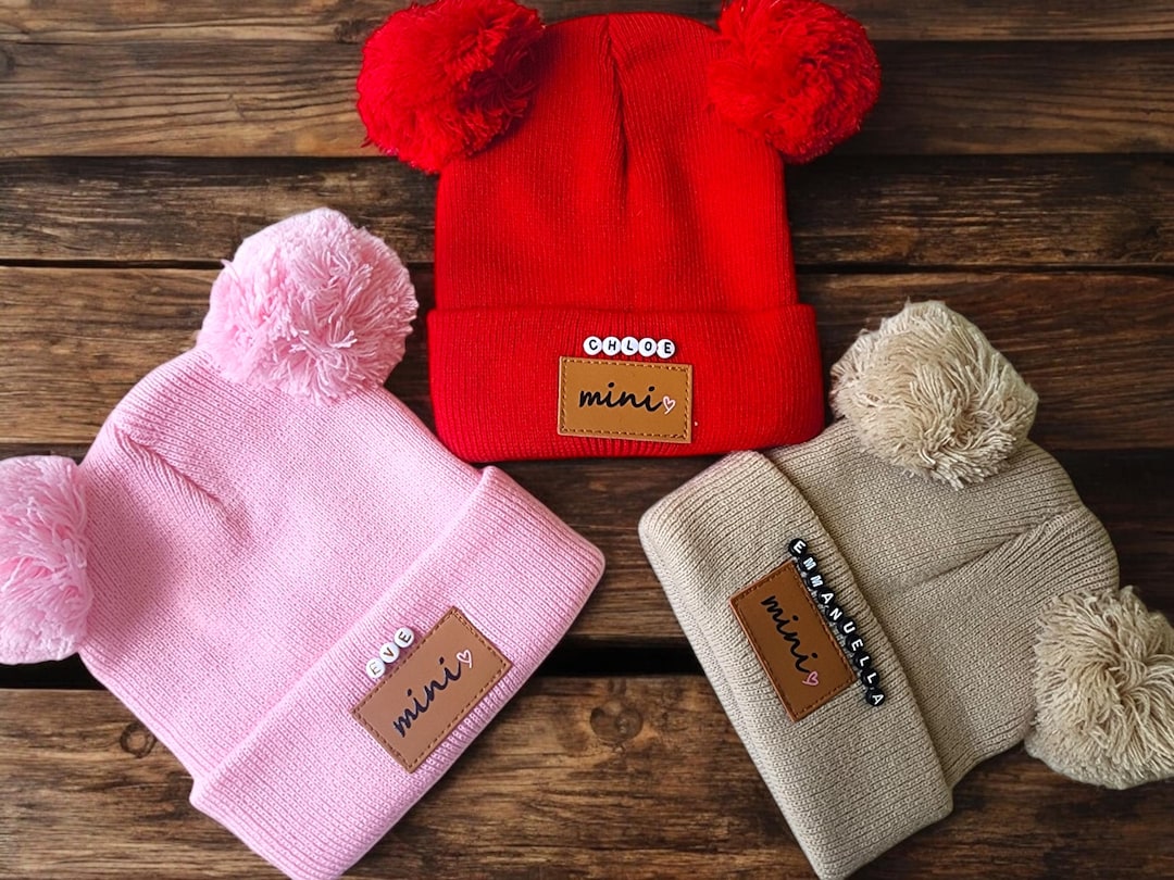 Custom Kids Winter Hat | Beaded Personalized Hat | Custom Birthday Gift ...