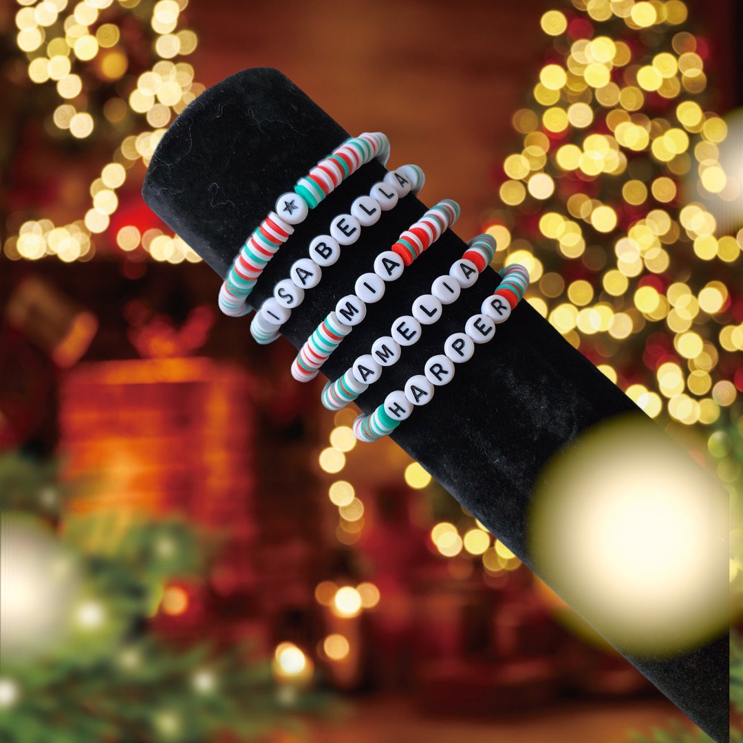 Personalized Name Bracelet, Custom Name Bracelet, Christmas Bracelets ...