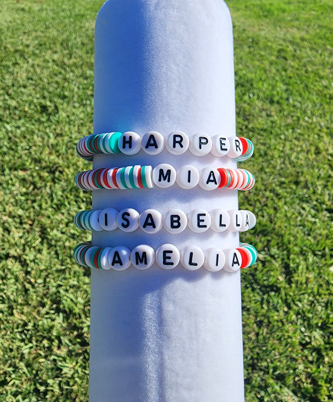 Personalized Heishi Name Bracelet: Custom Initial Bracelet - Etsy