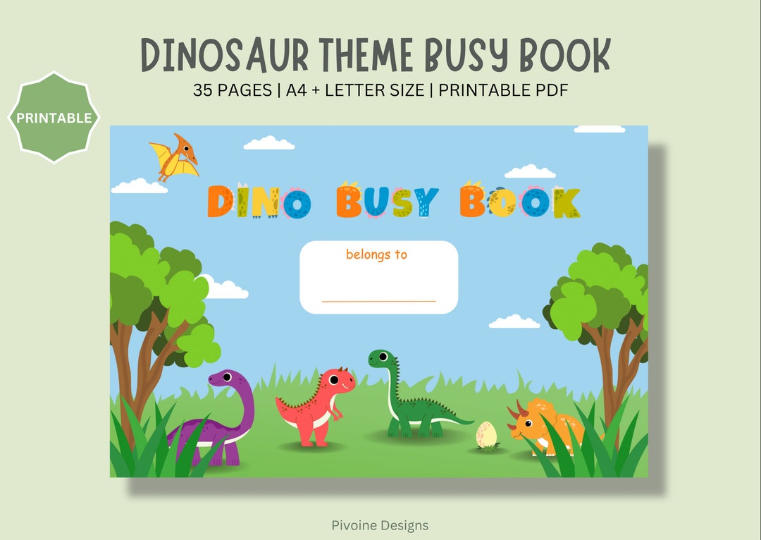 Dinosaur Busy Book (printable) - Etsy