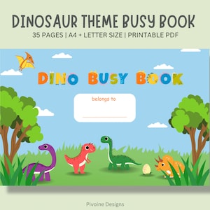 Dinosaur Busy Book (printable) - Etsy