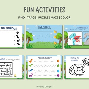 Dinosaur Busy Book (printable) - Etsy