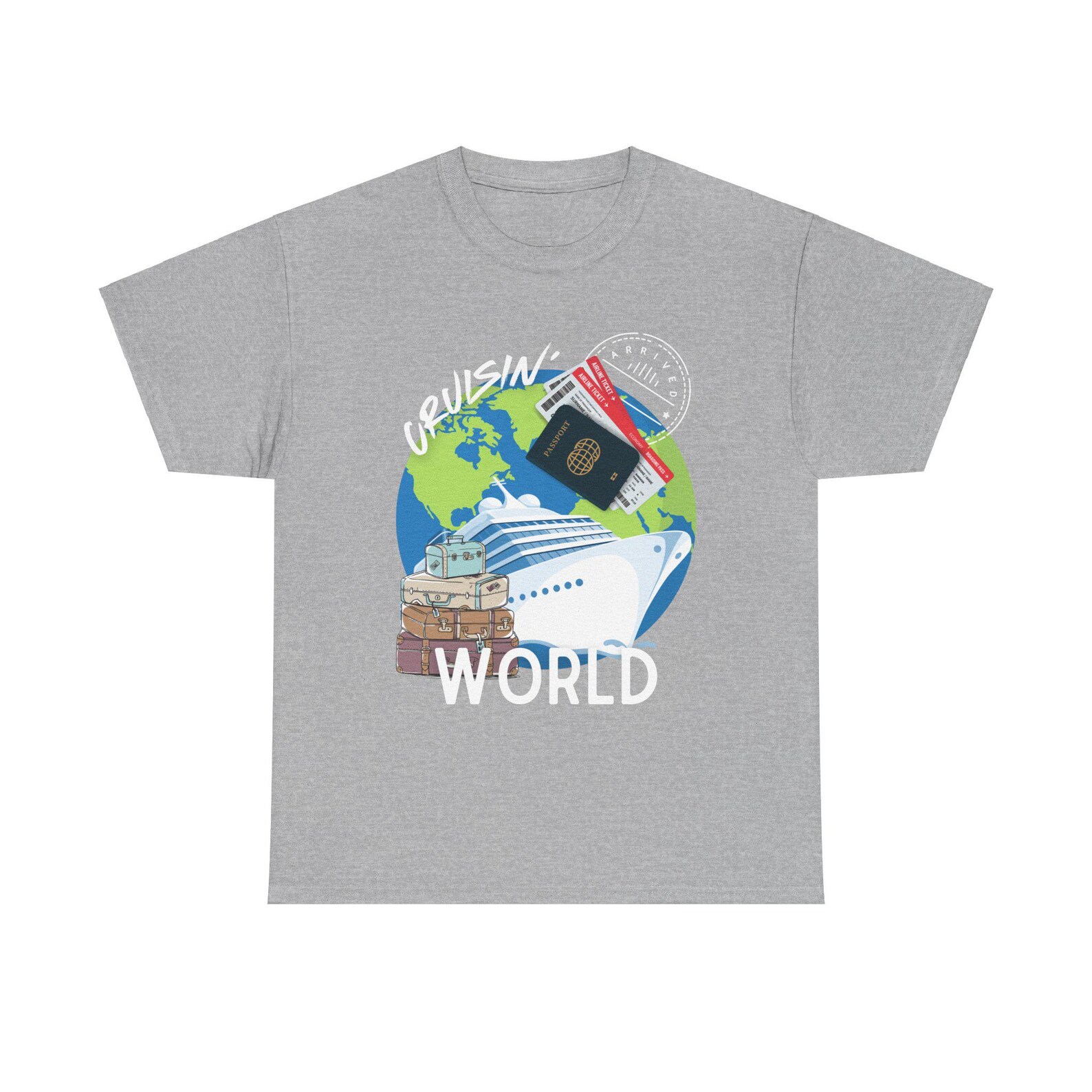 Cruisin' World Cruise Vacation Holiday Unisex Heavy Cotton Tee - Etsy