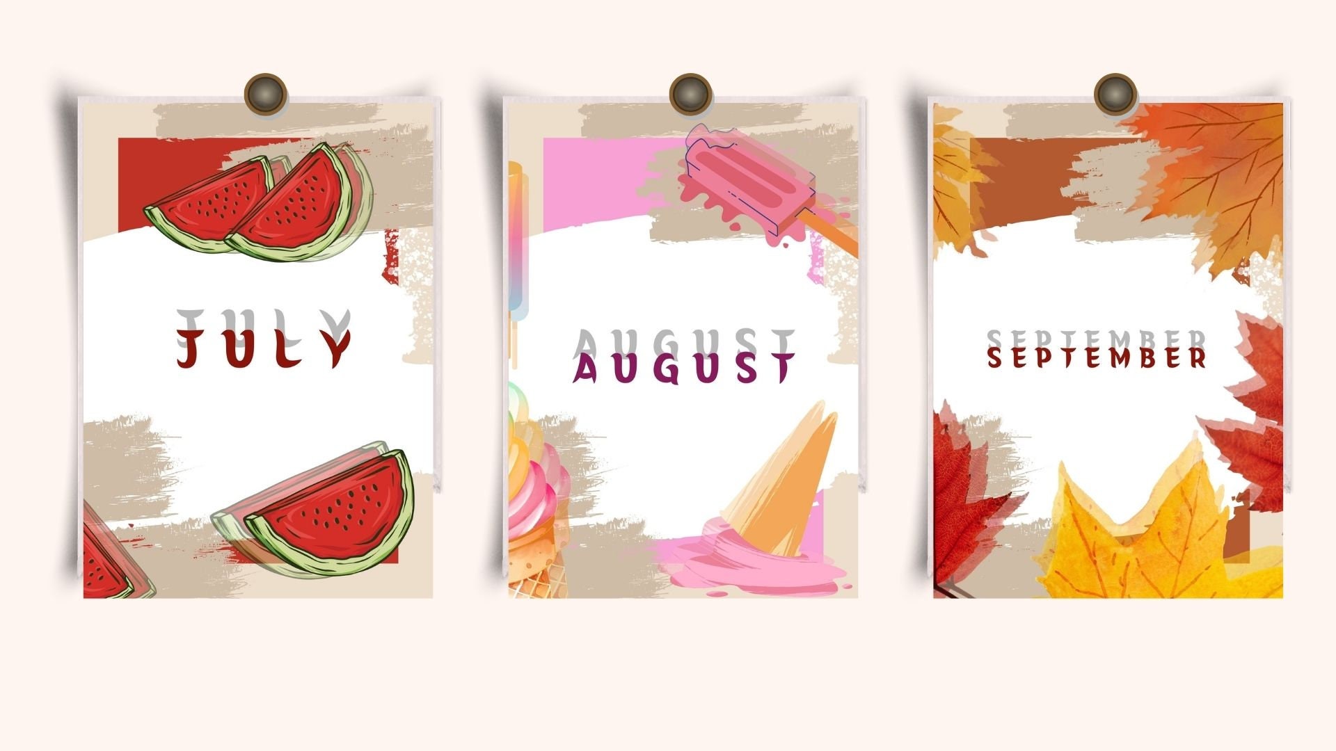 12 Monthly Cover Pages Digital A5 Journal Monthly Page Monthly Planner ...