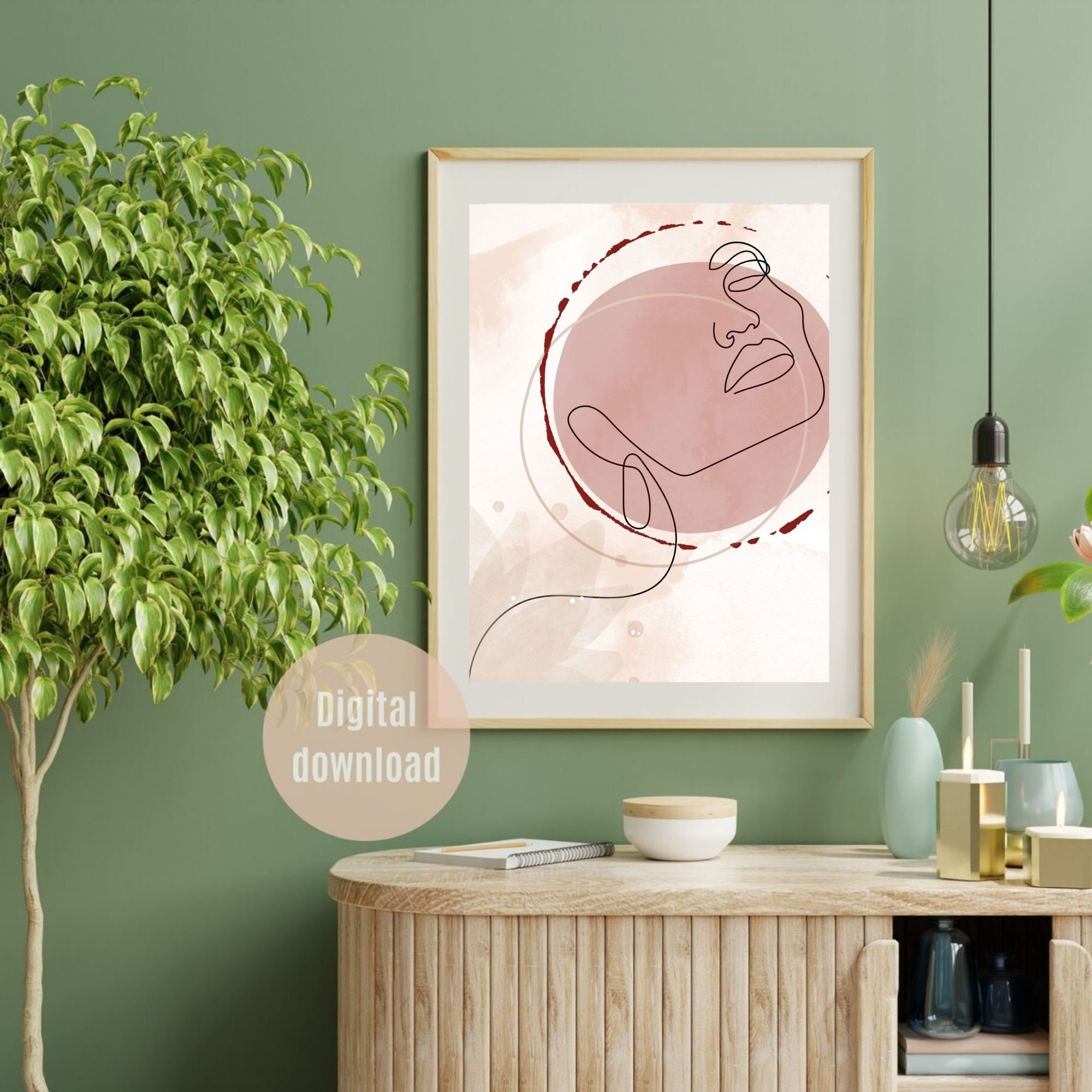 Digital Bohemian Art Prints Bohemian Decor Minimal Women Art Wall Decor ...