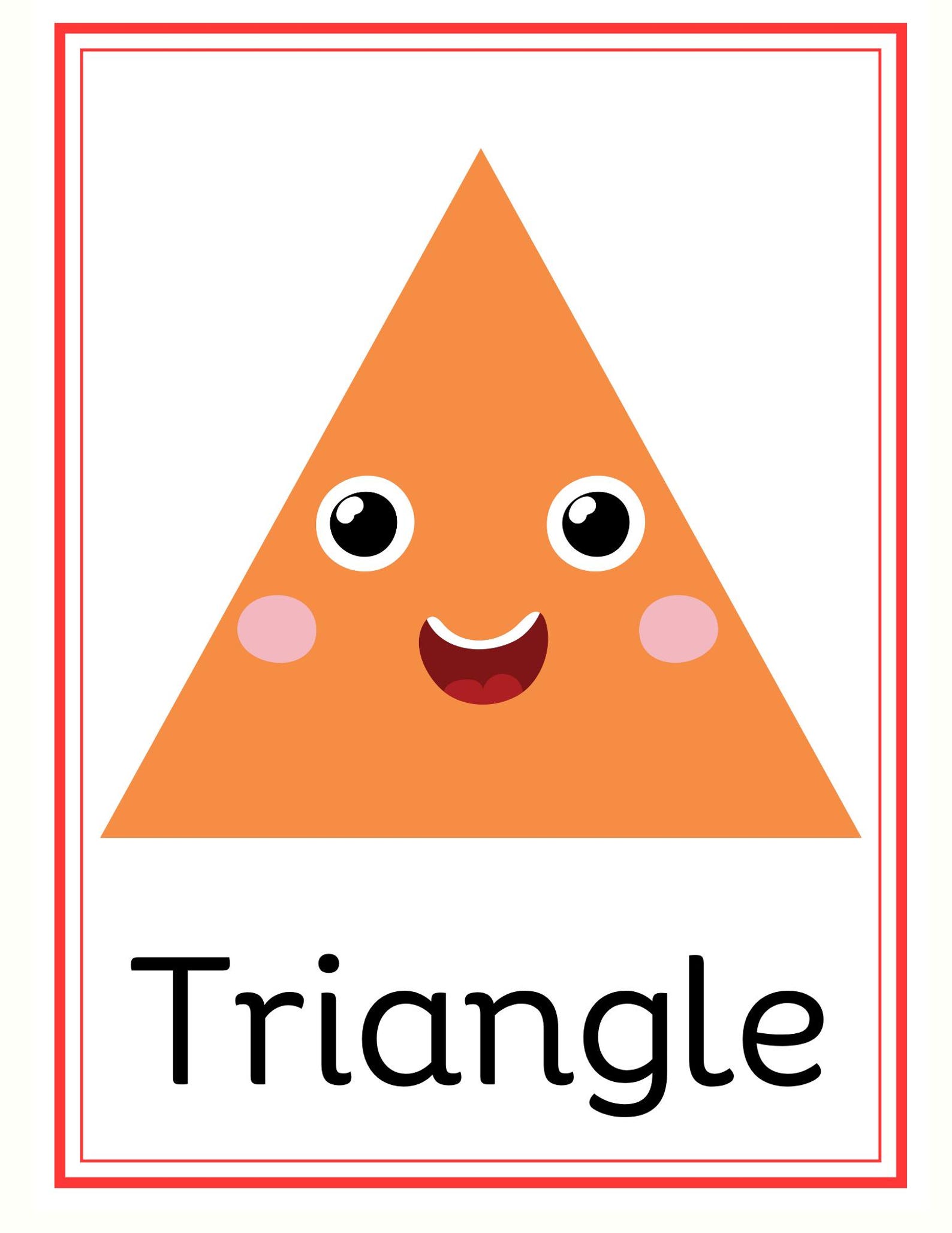 Colorful 2D Shapes Flashcards, 2D Shapes Display and Teaching ...