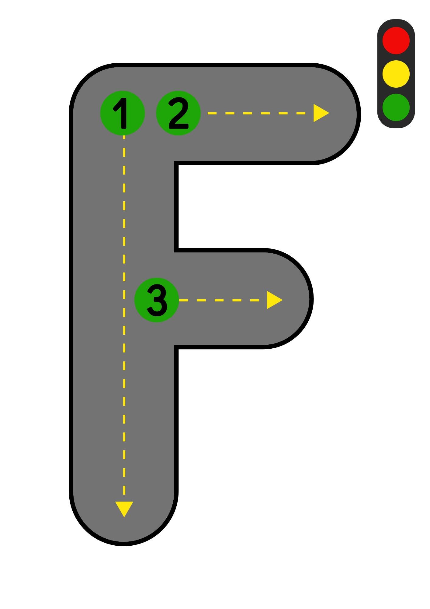 Alphabet Road Tracing Worksheets: A-Z Uppercase Car Theme (digital ...