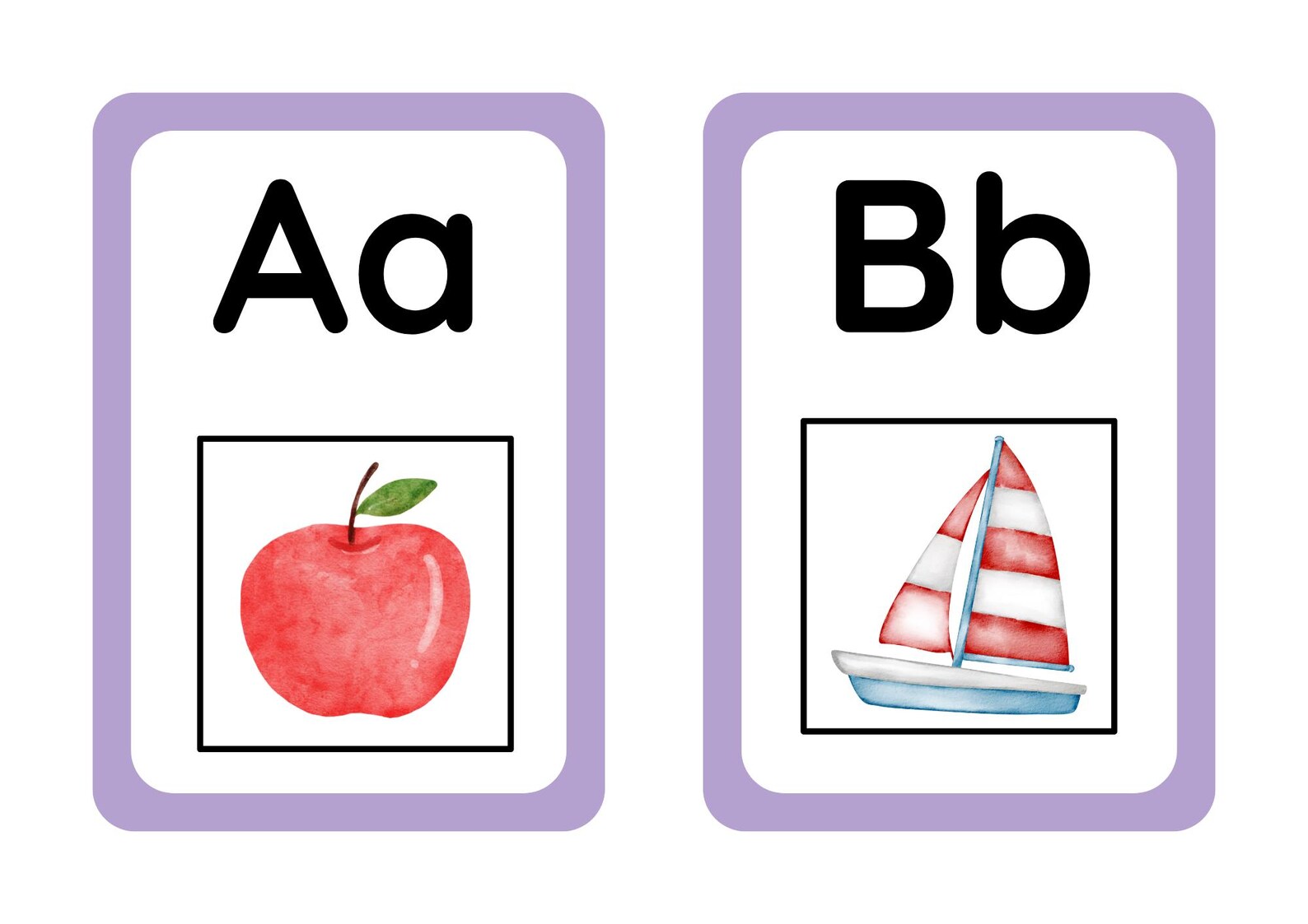 Alphabet Flashcards, Educational Flashcards, Kids Alphabet Cards ...