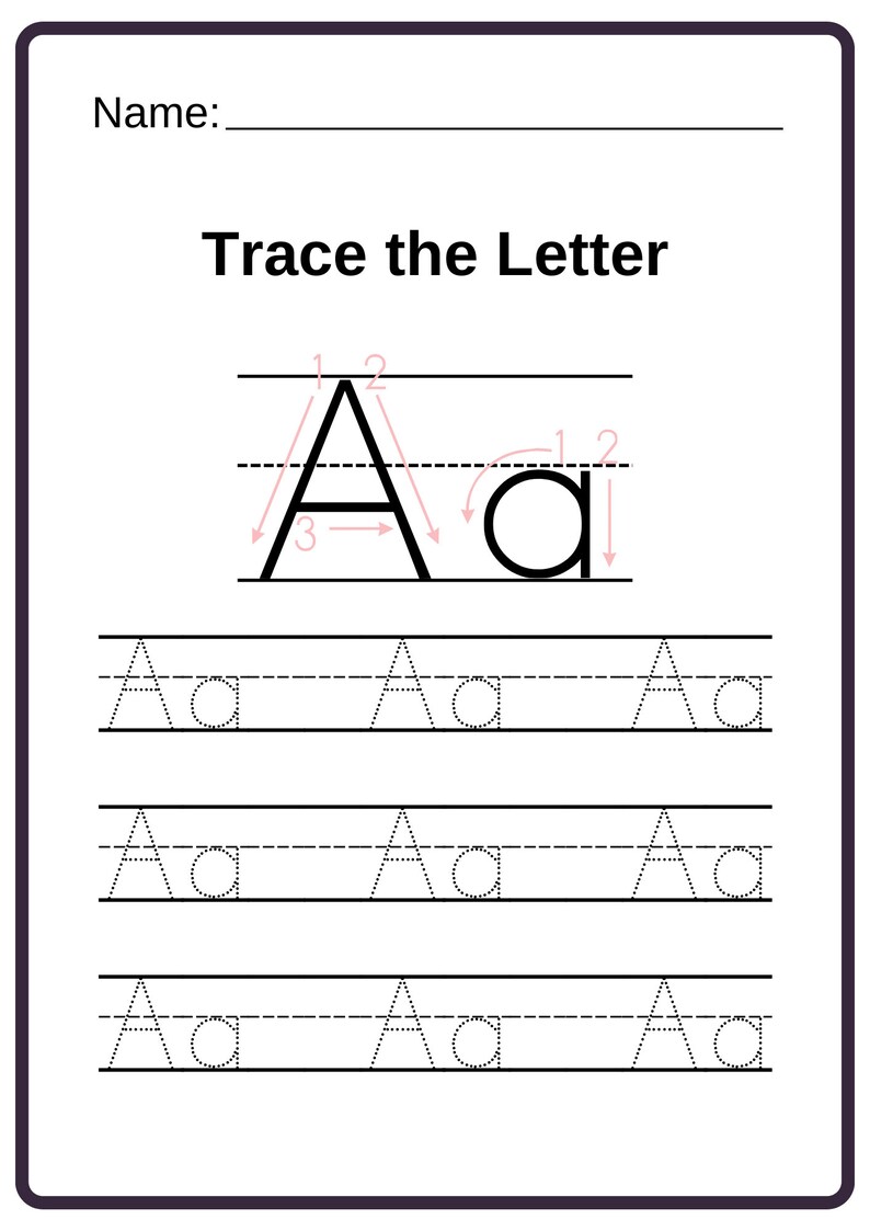 A-Z Tracing Letter Formation and Recognition - Etsy